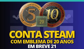 Conta Antiga Steam 20 ANOS + Medalhas - Steam - Contas Steam - GGMAX