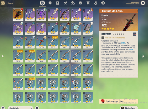 AR33, Eula, diluc, tumulo, jean c1, - Genshin Impact - GGMAX