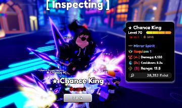 Chance King com Requiem - Roblox - Anime Defenders - GGMAX