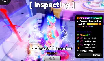 Crazed Berserk alm Anime defenders - Roblox - Anime Defenders - GGMAX