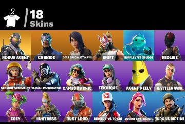 18 SKINS+ROGUE AGENT+TAKE THE L+JUSTIÇA - Fortnite - Contas Fortnite ...