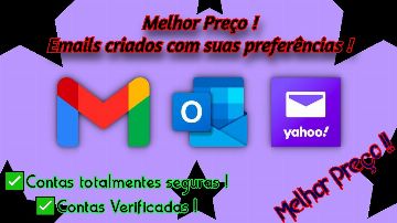 CONTAS GMAIL NOVA/CONTAS OUTLOOK - Emails - GGMAX