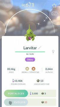 LARVITAR SHINY - Pokemon GO - GGMAX