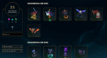 Conta com 487 skins, 5 sendo ultimate e - League of Legends - Contas ...