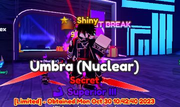 Umbra (Cid) secret shiny AA - Roblox - Anime Adventures - GGMAX