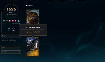 1626 SKINS COM A SKIN PAX TWISTED FATE, - League of Legends - Contas ...
