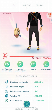 CONTA BASICA LEVEL 35 POKEMON GO - Pokemon GO - GGMAX