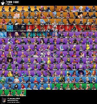 199 SKINS + ORANGE JUSTICE, TUBARÃO - Fortnite - Contas Fortnite - GGMAX