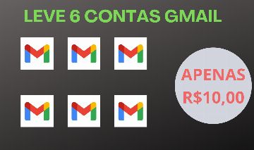 6 CONTAS GMAIL NOVAS / ENTREGA - Emails - GGMAX
