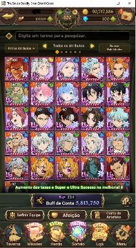 Conta 7DS End game, Varios Collabs, - Seven Deadly Sins - GGMAX