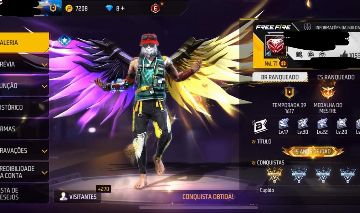 Conta ff com bandeirao e mtas skin - Free Fire - Contas Free Fire - GGMAX