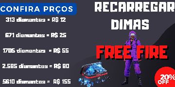 DIMAS FF +BARATO (671 diamantes = R$ 25 - Free Fire - Diamantes Free ...