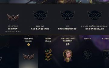 Conta Lvl80, Ferro IV, com 215 - League of Legends - Contas - GGMAX