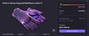 Luvas de Motorista Xadrez Imperial Cs2 - Counter Strike 2 - Skins - GGMAX