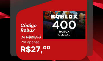 Garanta Já Seus 400 Robux por um Preço - Roblox - Robux - GGMAX