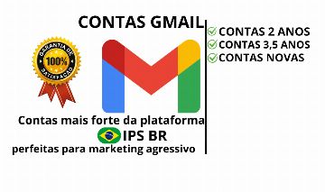 CONTAS GMAIL NOVAS/ANTIGAS - Emails - GGMAX