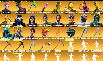 WILDCAT + TRAVIS + MINTY + POLO + 585 - Fortnite - Contas Fortnite - GGMAX