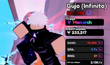 CONTA UPADA GOJO MONARCH - IGRIS - Roblox - Anime Vanguards - GGMAX