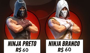Ninja preto e ninja branco via id - Free Fire - Outros - GGMAX