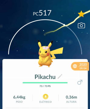 Pikachu com coroa de flores evento 2020 - Pokemon GO - GGMAX