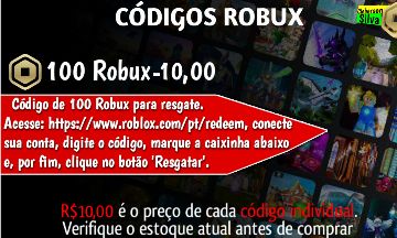 ROBUX - 100, 200 e 400 ROBUX CÓDIGO - Roblox - Robux - GGMAX