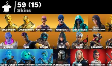 59 Skins | Surf Strider | Midas Dourado - Fortnite - Contas Fortnite ...