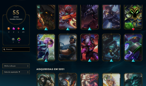 Conta LoL 55 skins, Ouro II ex Platina - League of Legends - Contas - GGMAX