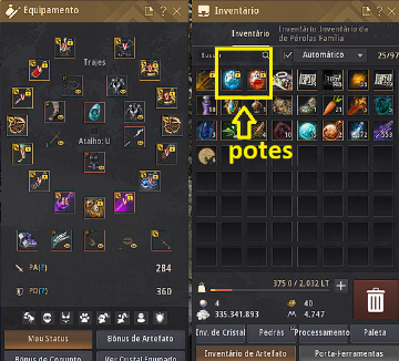 Conta Bdo Gs 644 - Potes Infinitas, - Black Desert - GGMAX