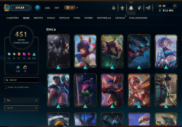 Conta LOL BR 451 Skins - 6 Prestige - - League of Legends - Contas - GGMAX
