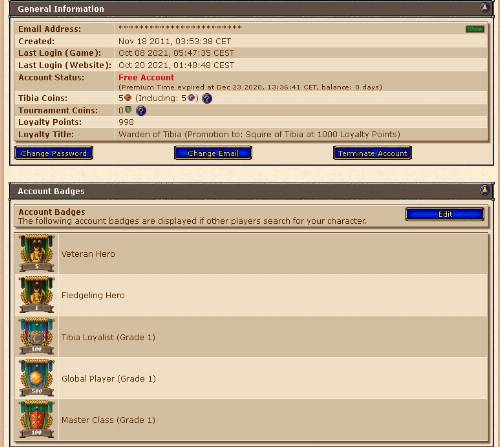 Account Tibia - Tibia - Contas - GGMAX
