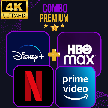 Netflix+hbomax+disney+prime vídeo COMBO - Assinaturas e Premium - GGMAX