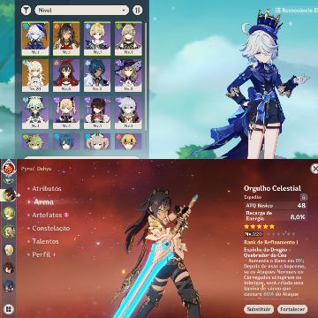 Furina+Dehya+Orgulho celestial ar 10 - Genshin Impact - Contas Reroll ...