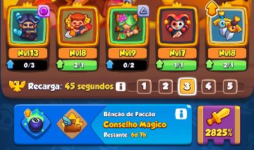 Conta Rush Royale 2825% várias cartas - Rush Royale - GGMAX