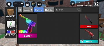 Conta Roblox MM2- Luger Chroma - Roblox - Murder Mystery 2 - GGMAX