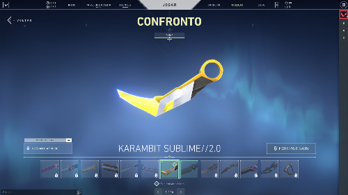 Karambit Sublime + Chaveiro Champions - Valorant - Contas - GGMAX