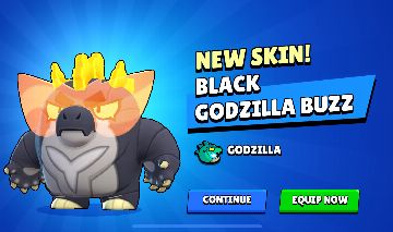 Conta Brawl Stars Buzz Godzilla Black e - Brawl Stars - GGMAX