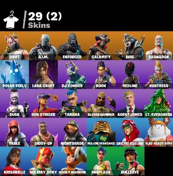 29 SKINS+S5 FULL+S6 FULL+LARA CROFT - Fortnite - Contas Fortnite - GGMAX