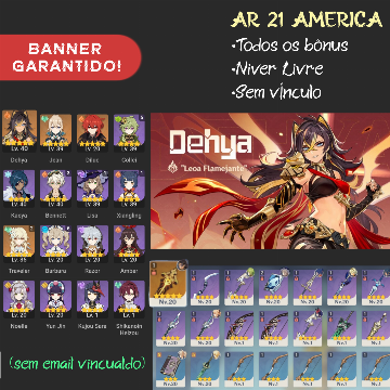 Dehya + Assinatura e Banner Garantido! - Genshin Impact - Contas Reroll ...