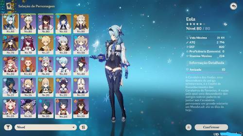 Eula/Albedo/Mona/Yelan + 2 Armas 5* - Genshin Impact - Contas - GGMAX