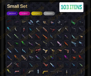 Small set com 103 itens mm2 - Roblox - Outros jogos Roblox - GGMAX