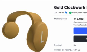 ROBLOX LIMITED - GOLD CLOCKWORK - Roblox - Outros jogos Roblox - GGMAX