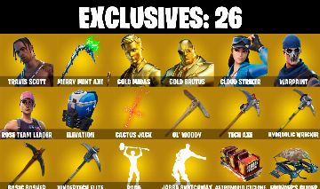 86 SKINS TRAVIS SCOTT MERRY MINTY AXE - Fortnite - Contas Fortnite - GGMAX