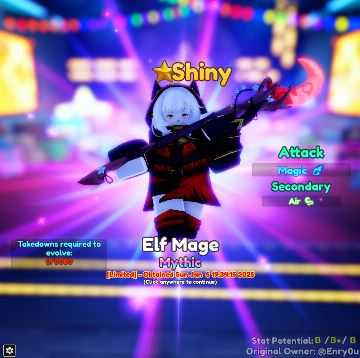 Conta Dark Mage Unique com Elf mage - Roblox - Anime Adventures - GGMAX