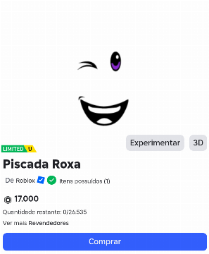 ROBLOX LIMITED - PURPLE WISTFUL WINK - Roblox - Outros jogos Roblox - GGMAX