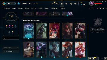 CONTA OURO(NVL 64, 1500EA, 14 SKINS, 1 - League of Legends - Contas - GGMAX