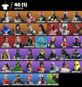 40 SKINS + BATTLE BUS BANNER + HOT - Fortnite - Contas Fortnite - GGMAX