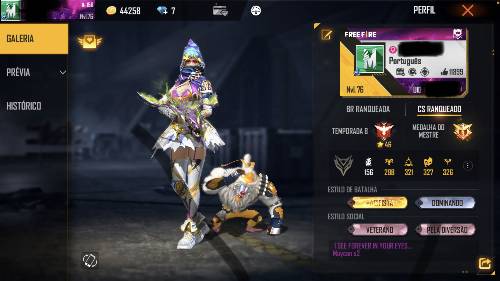 CONTA FF LEVEL 76 - Free Fire - Contas Free Fire - GGMAX