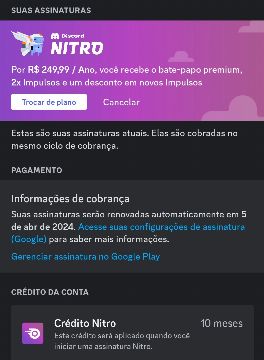 Conta Discord 2 anos Nitro - Discord - Contas Iniciais - GGMAX