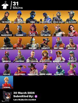 31 SKINS+S3 FULL+ATEMPORAL+300VB - Fortnite - Contas Fortnite - GGMAX