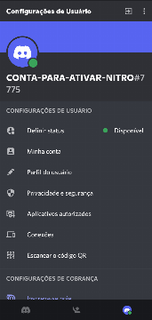 CONTA PARA ATIVAÇÃO DE NITRO (DISCORD) - Discord - Contas Iniciais - GGMAX